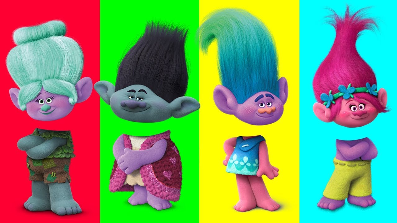 Wrong head Funny Disney The Trolls Finger Family Nursery Rhymes Kids ...