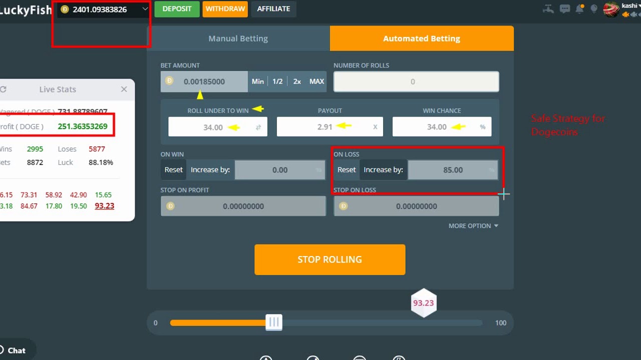 Luckyfish.io ,, Safe Strategy for All Coins - YouTube