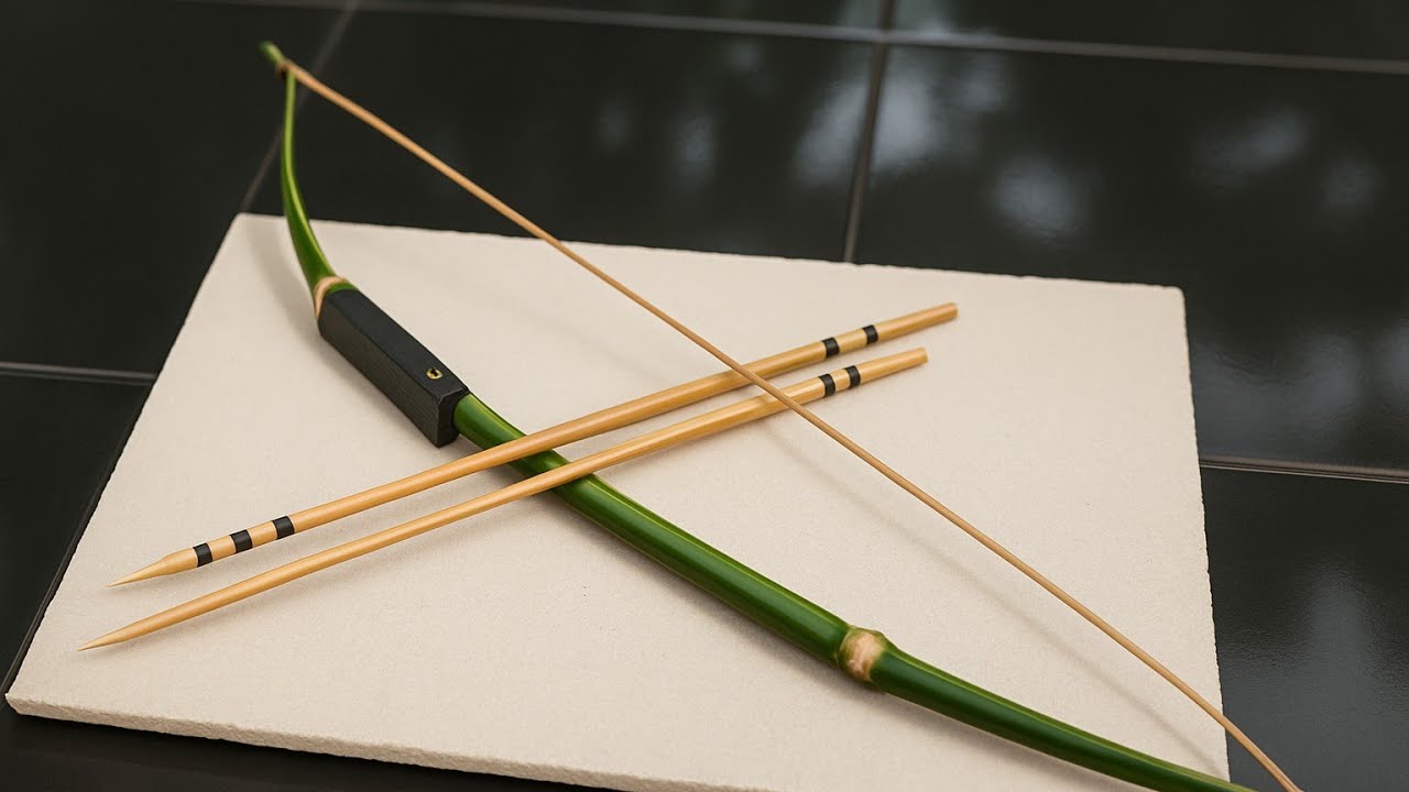 Easy Way To Make A Bow And Arrows Using Bamboo || Very Powerful - YouTube