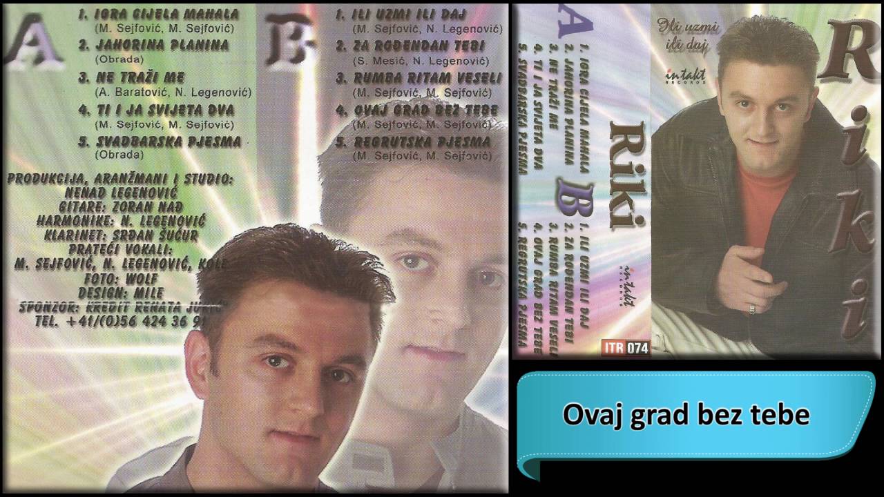 Riki - Ovaj grad bez tebe - (Audio 2001) HD - YouTube Music