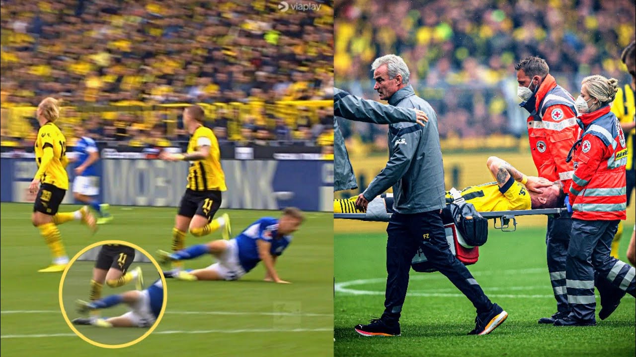 Marco Reus Horrible Injury vs Schalke | Borussia Dortmund vs Schalke ...