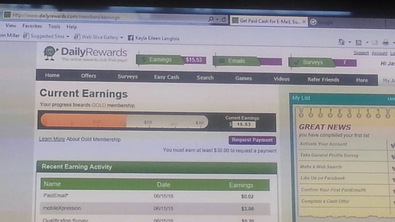 daily rewards free to join plus bonus $$ to sign up - YouTube