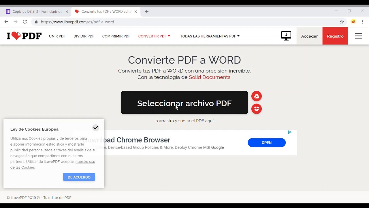 convertir formulario Google docs a word - YouTube