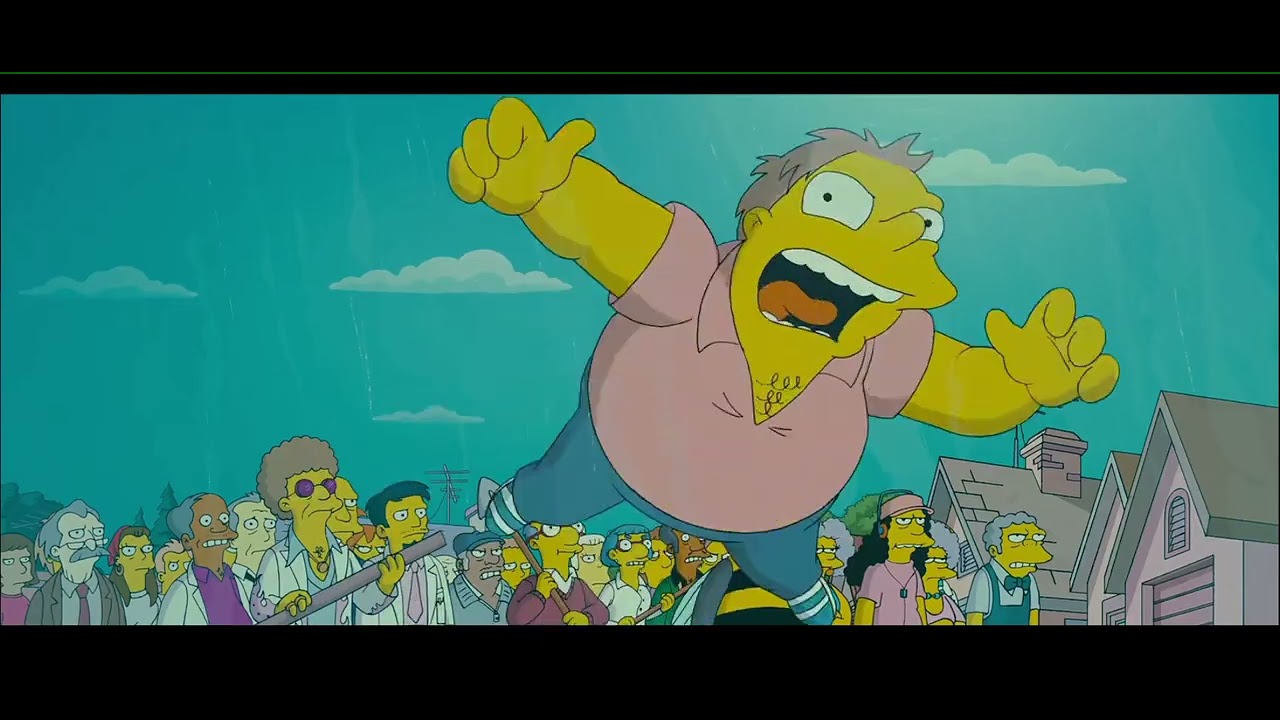 The Simpsons Movie | FULL CLIP people chanting the Dome - YouTube