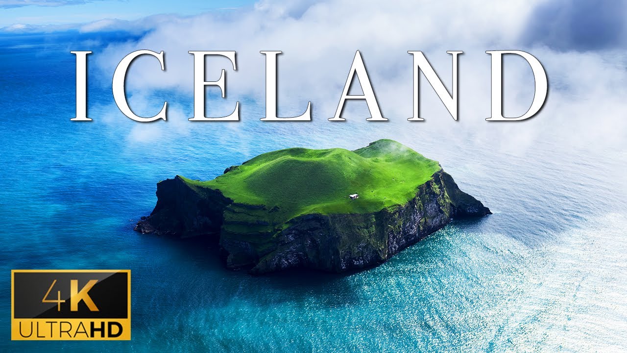 FLYING OVER ICELAND (4K UHD) - Calming Music With Stunning Beautiful ...