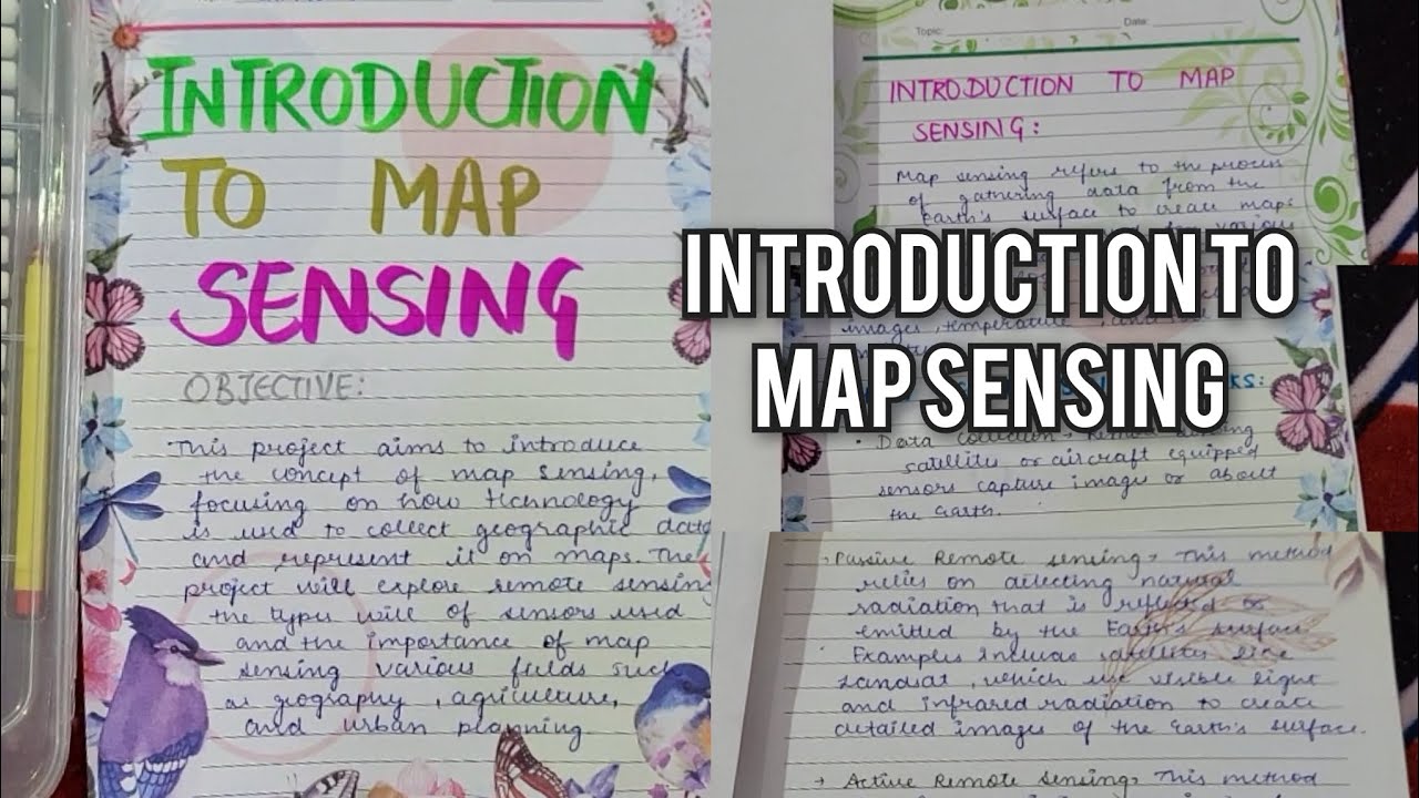 Chapter 6 introduction to map sensing class 11th project file | Class ...