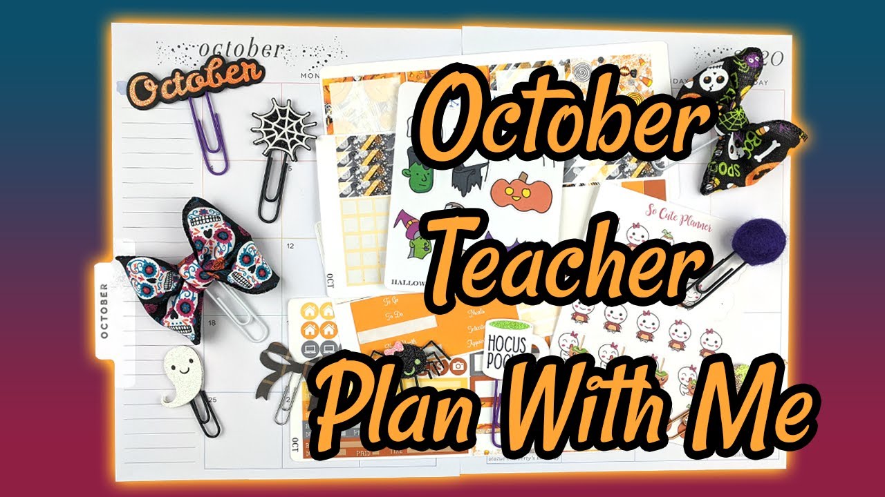 Classice Teacher Happy Planner || October Plan with Me || Ft. 3 Shops ...