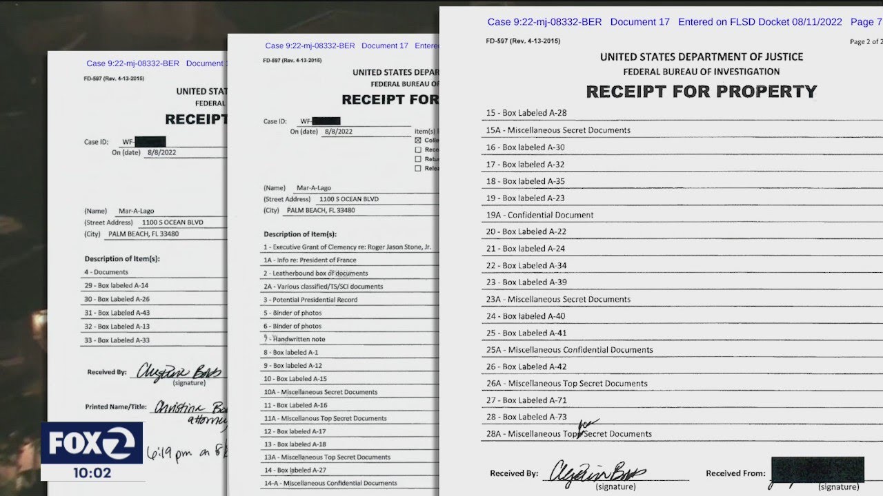 FBI seized top secret documents in Trump estate search - YouTube