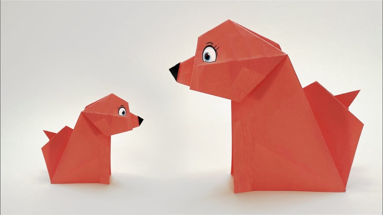 How to Make a Paper Dog Origami - Easy Tutorials - YouTube