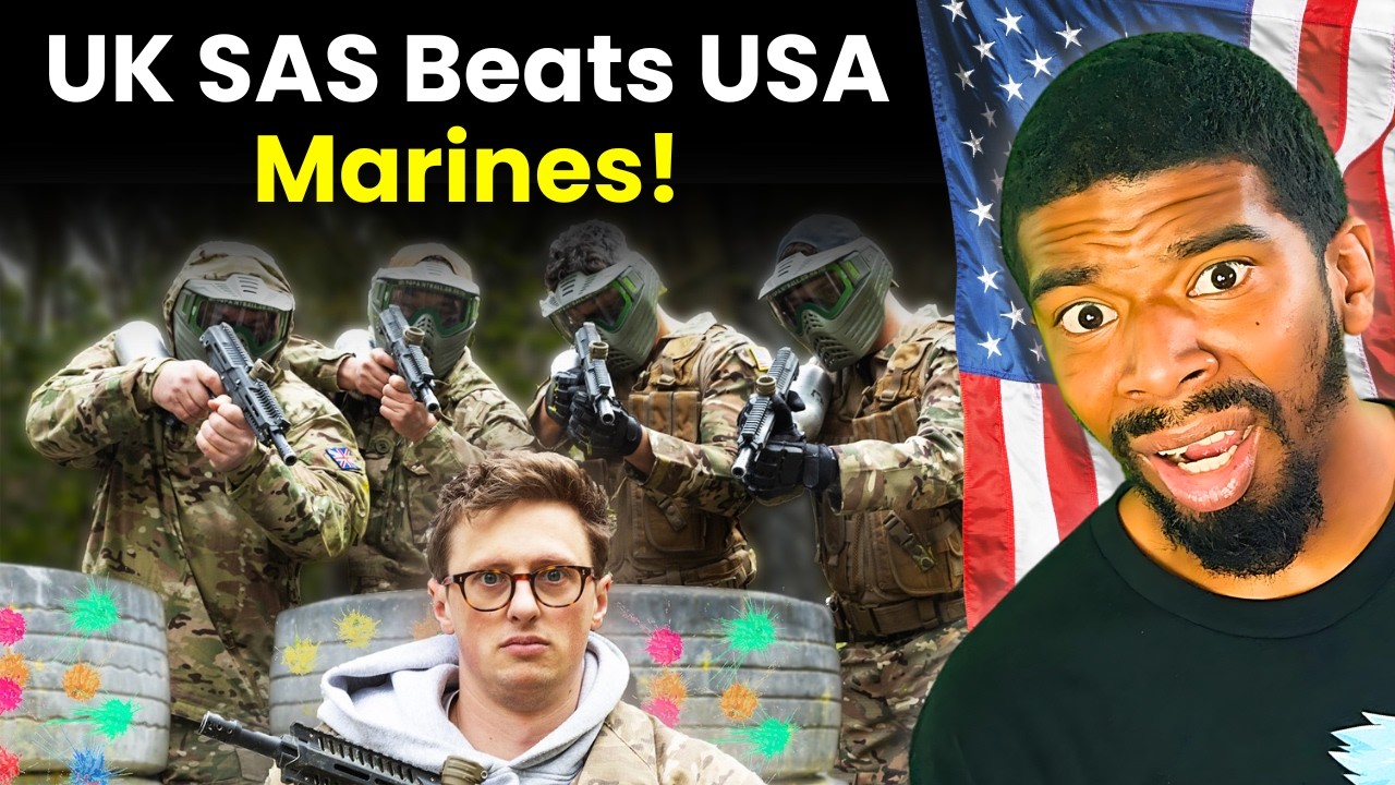 UK SAS vs US Marines - Who Wins Paintball? | American Reacts - YouTube