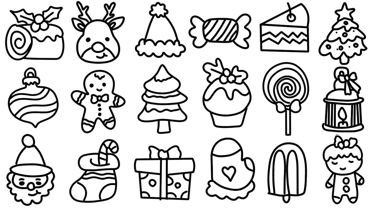 Christmas Drawing Easy |Merry Christmas Drawing |Christmas Tree,santa ...