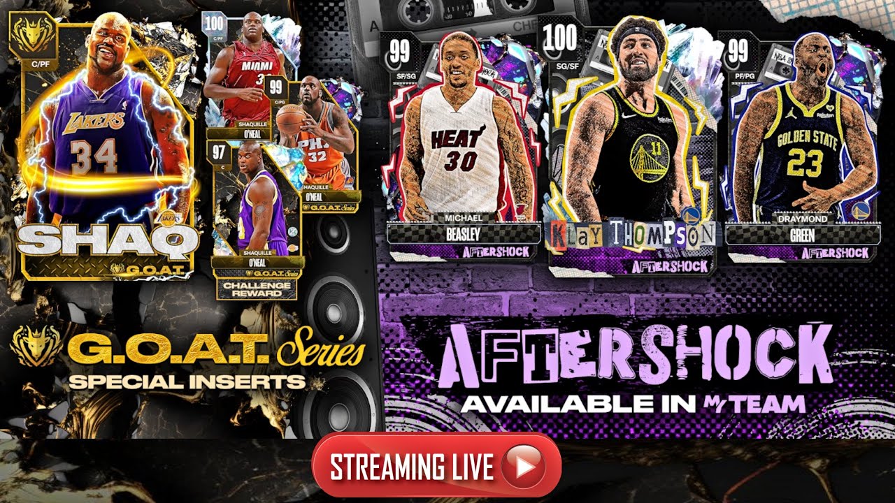 GOAT SERIES SHAQ AND "AFTERSHOCK" SET TOMORROW! NBA 2k24 Myteam Season ...