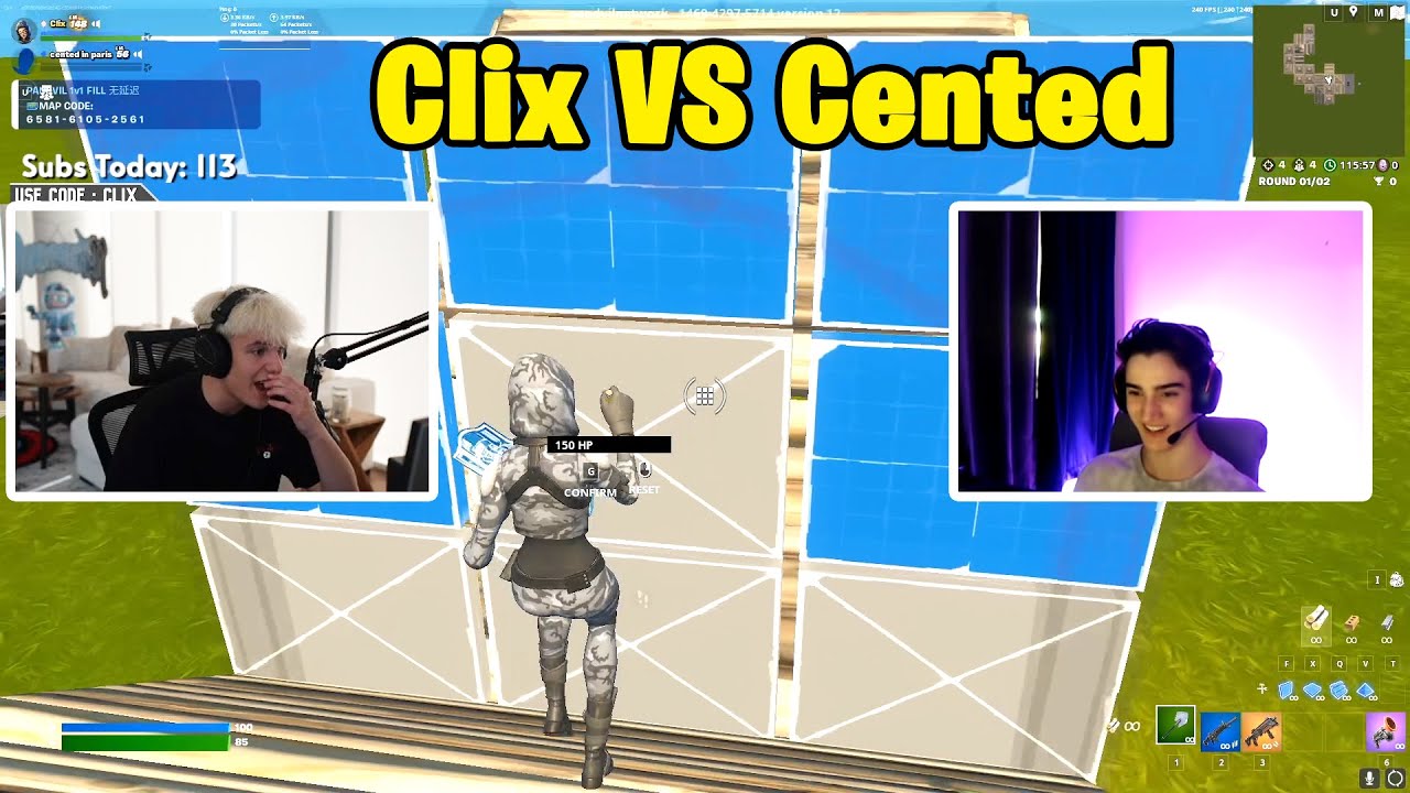 Clix VS Cented 1V1 INSANE Buildfights! - YouTube