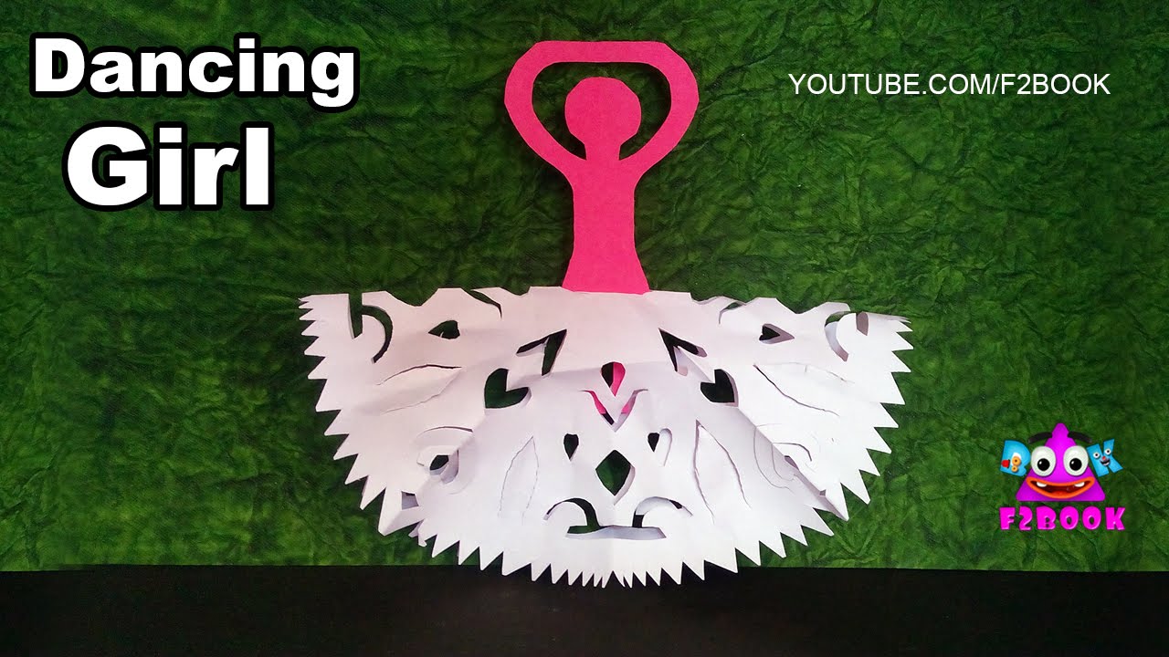 Dancing Girl Paper Cutting Design - origami instructions - YouTube