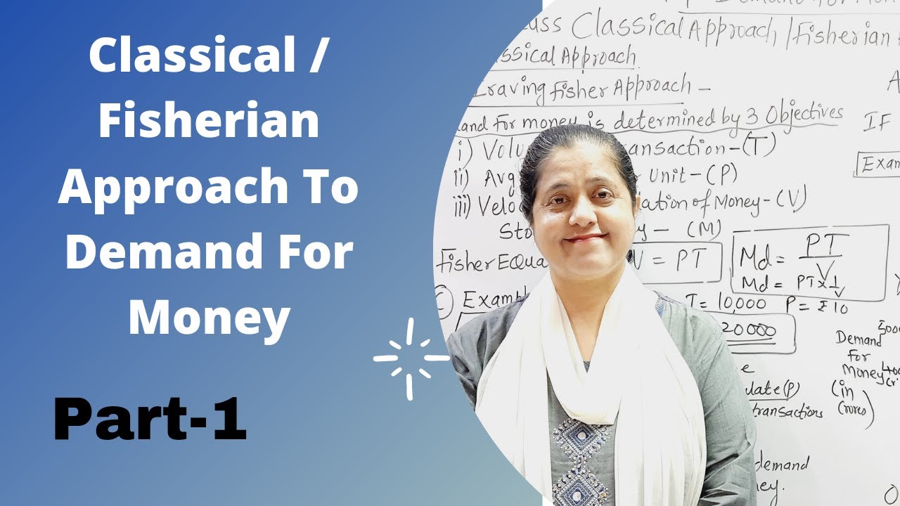Classical / Fisherian Approach Of Demand For Money | Demand For Money ...