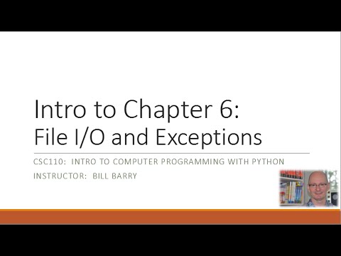 Python-6b - File I/O and Exceptions - YouTube