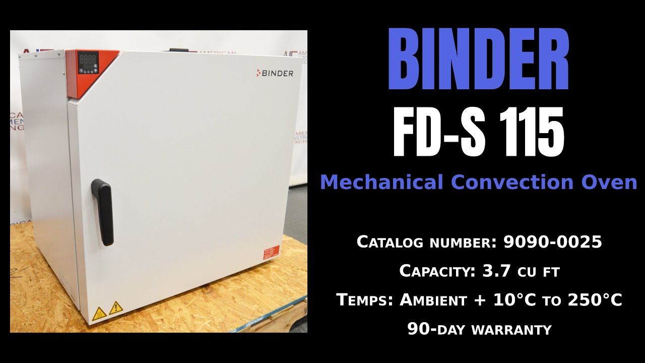 Binder FD-S 115 Mechanical Convection Oven (Item - 3675E OVEN) - YouTube
