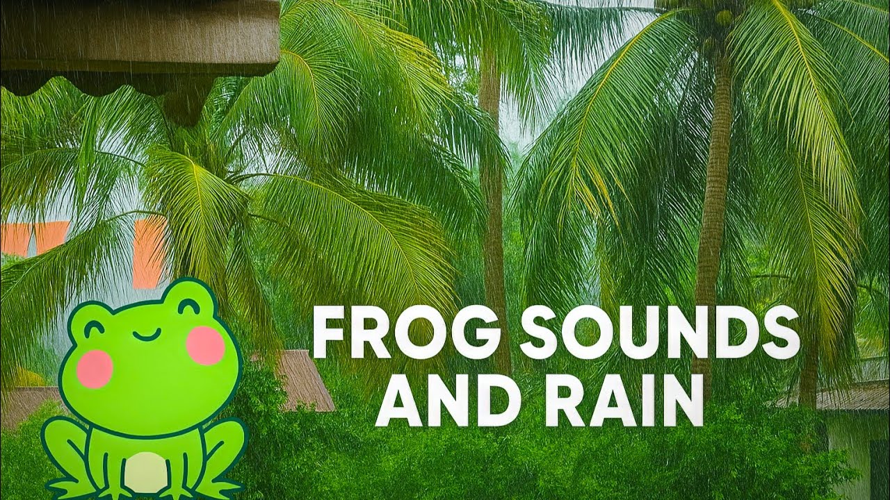 Original Frog Sounds and Rain Relaxation | Fall A sleep in 7 Minutes ...