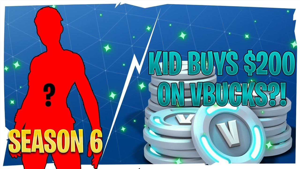 KID SPENDS $200 ON VBUCKS FOR SEASON 6 BATTLE PASS! - YouTube