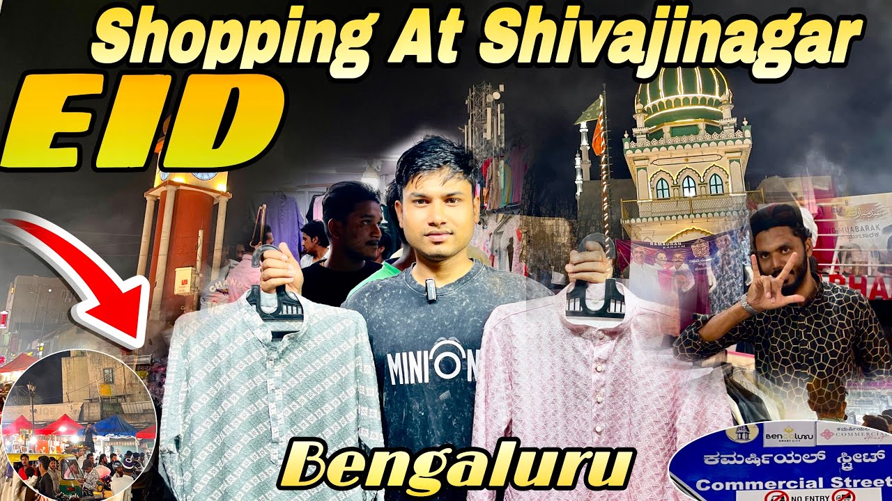Eid Special Shopping At Bangalore Shivajinagar 🔥🔥Omg😱Huge Crowd 🫡 - YouTube