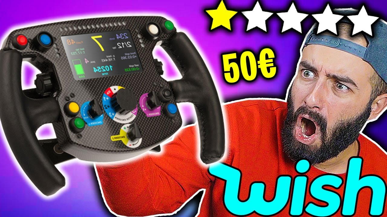 UNBOXING VOLANTE GAMING da 50€ di WISH *esplode?* - OFFERTE WISH - YouTube