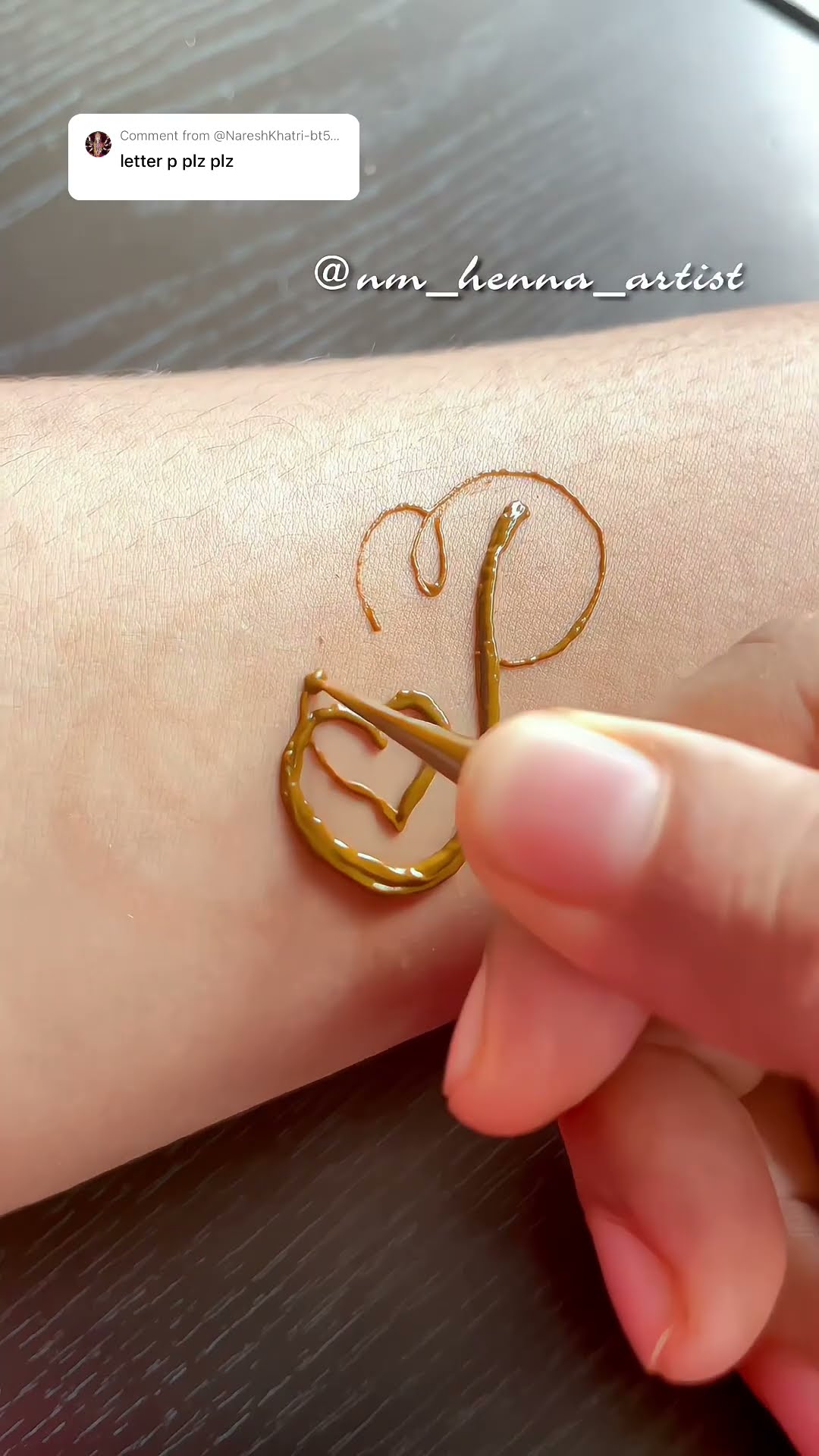 P Letter Mehndi Tutorial #mehndi #tutorial #henna #love #shorts # ...