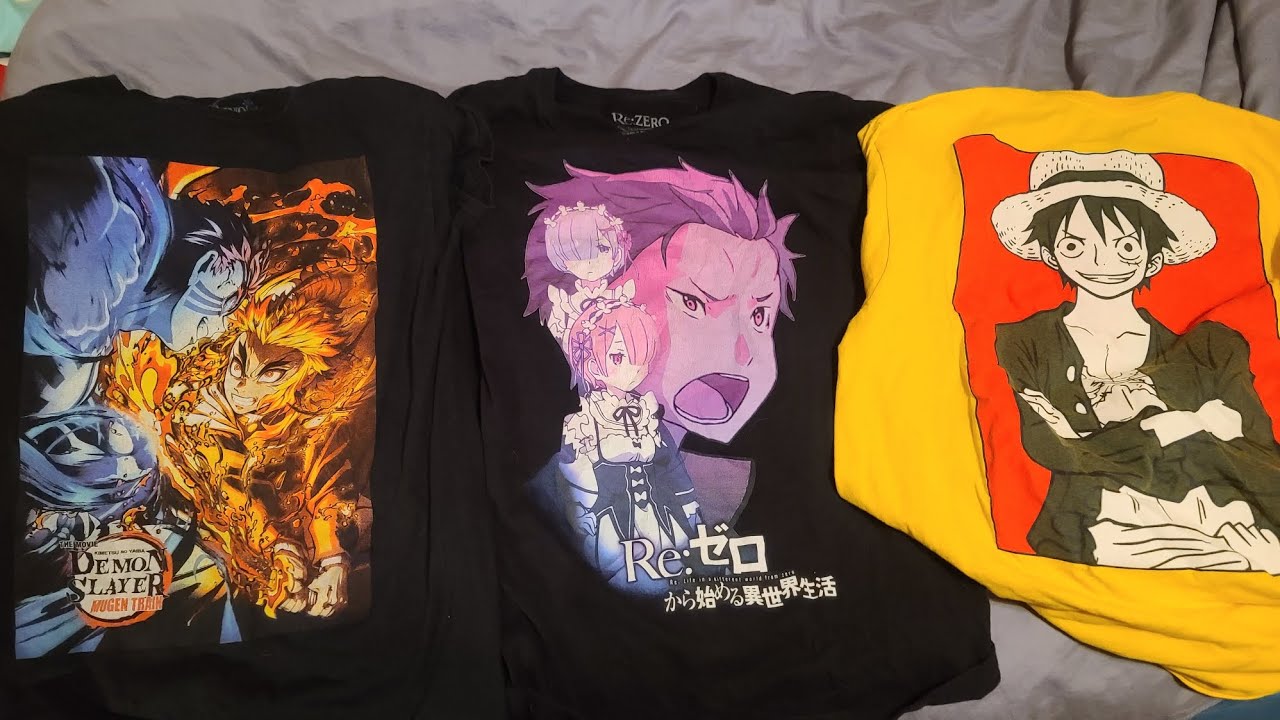 Ripping up Demon Slayer, Re:Zero and One Piece anime shirts - YouTube