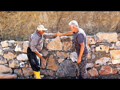 KÖY EVİ İÇİN TAŞ DUVAR İSTİNAT DUVARI YAPIYORUZ | Bölüm 2 | Ustalarla Gözleme Yedik