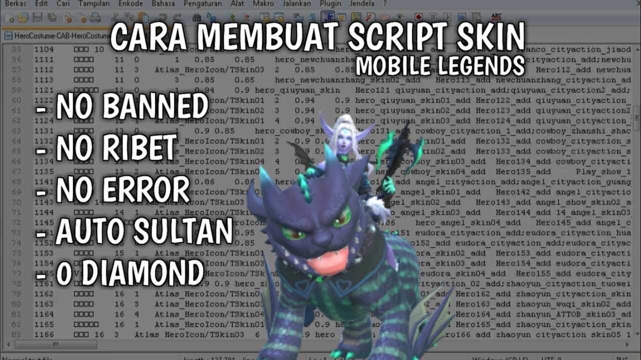 Cara Membuat Script Skin Mobile Legends!! Tutorial Mobile Legends Part ...