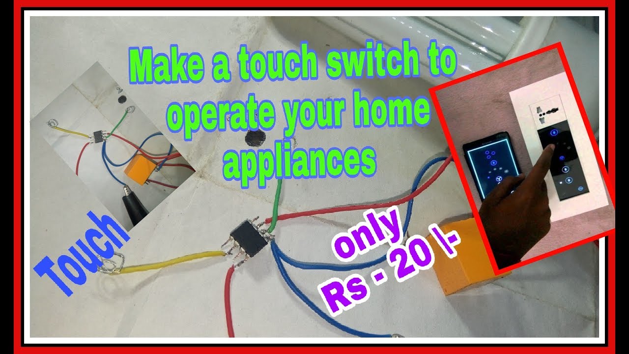 How to make a touch switch circuit for 220v lights using relay board ...