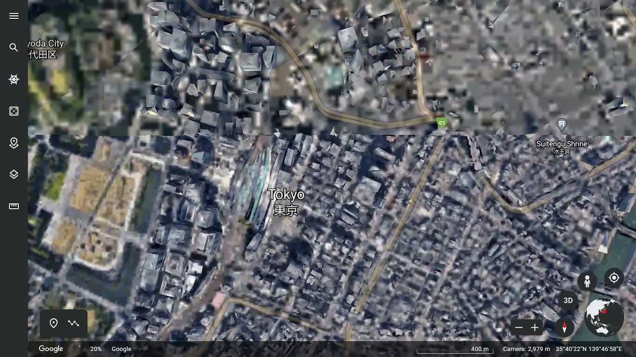 TOKYO JAPAN 3D VIEW Google Earth - YouTube