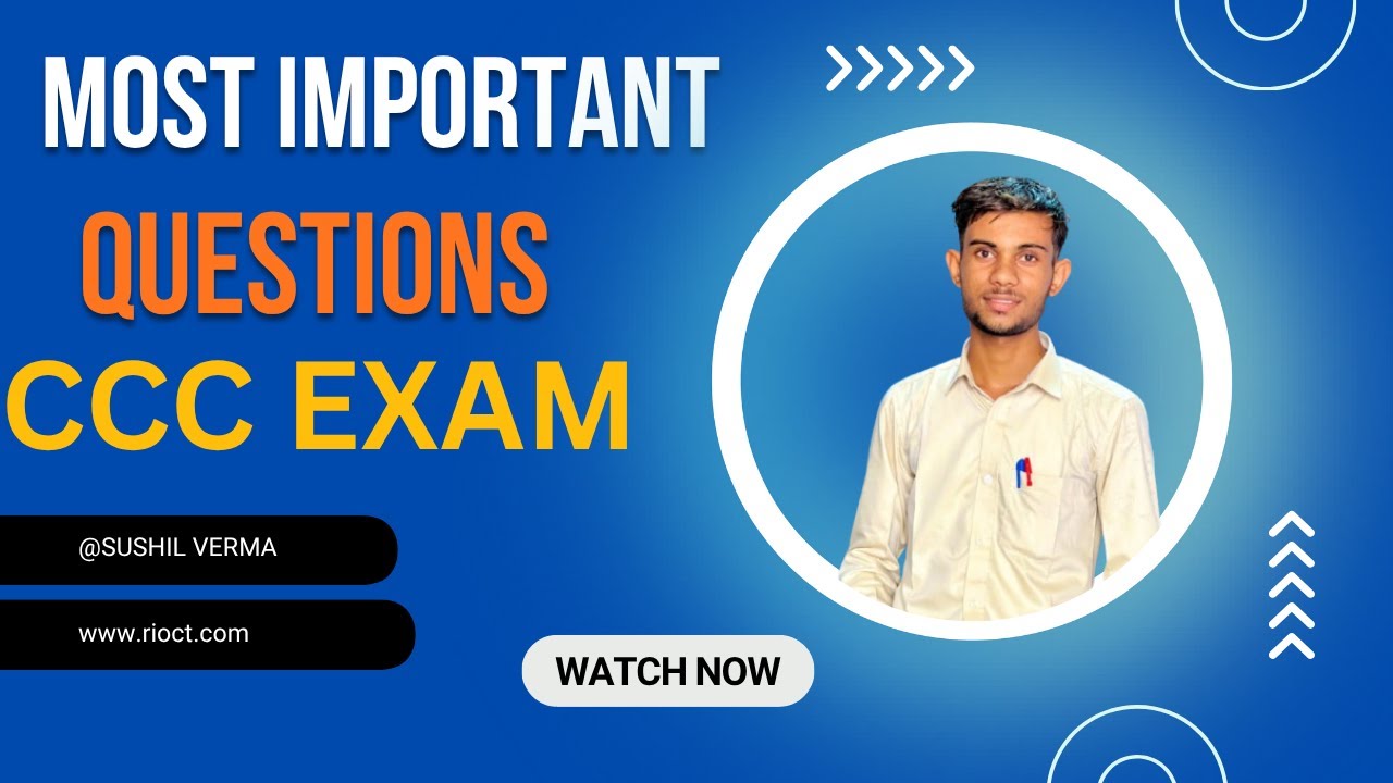 CCC Important MCQ Questions | CCC Exam Preparation 2025 | Computer GK ...