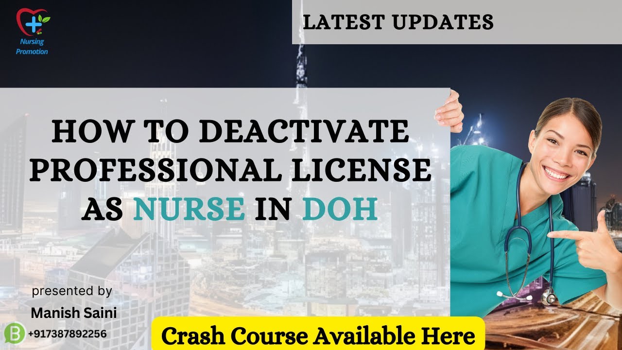 How to deactivate professional license as Nurse in DOH # ...