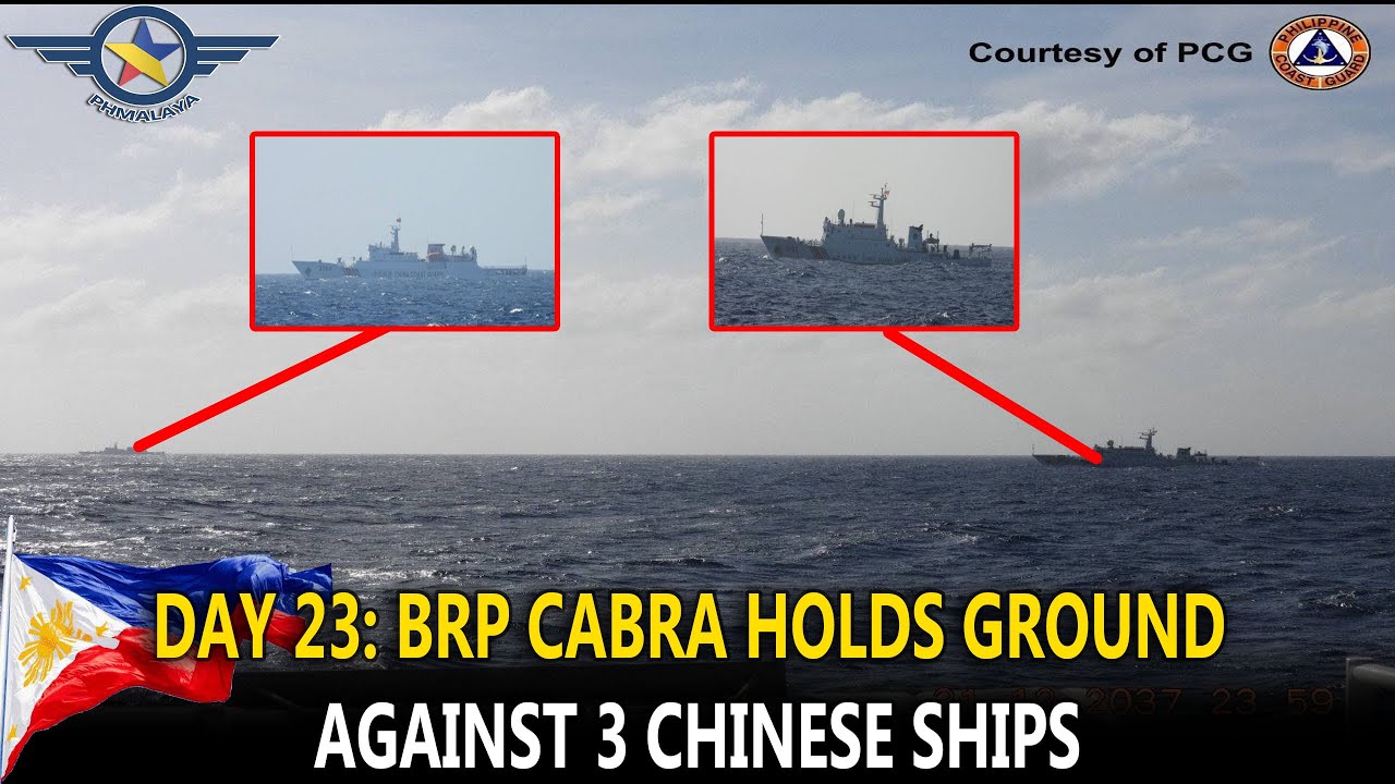 DAY 23: BRP CABRA HOLDS GROUND AGAINST 3 CHINESE SHIPS - YouTube