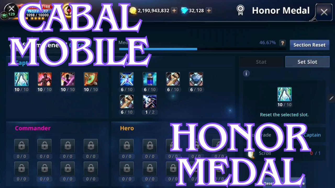 Cabal Mobile Honor Medal - CabalRoA #CabalRoA - YouTube