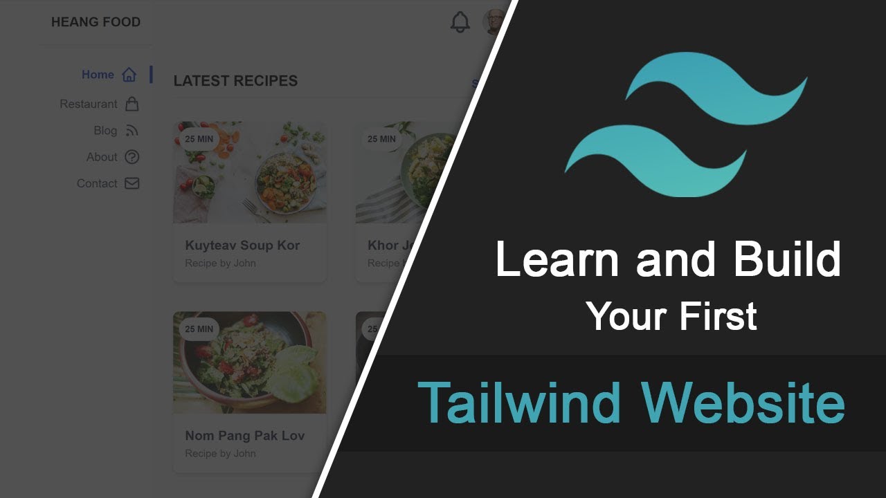 Let's Learn and Build Your First Tailwind Website With Full Course ...