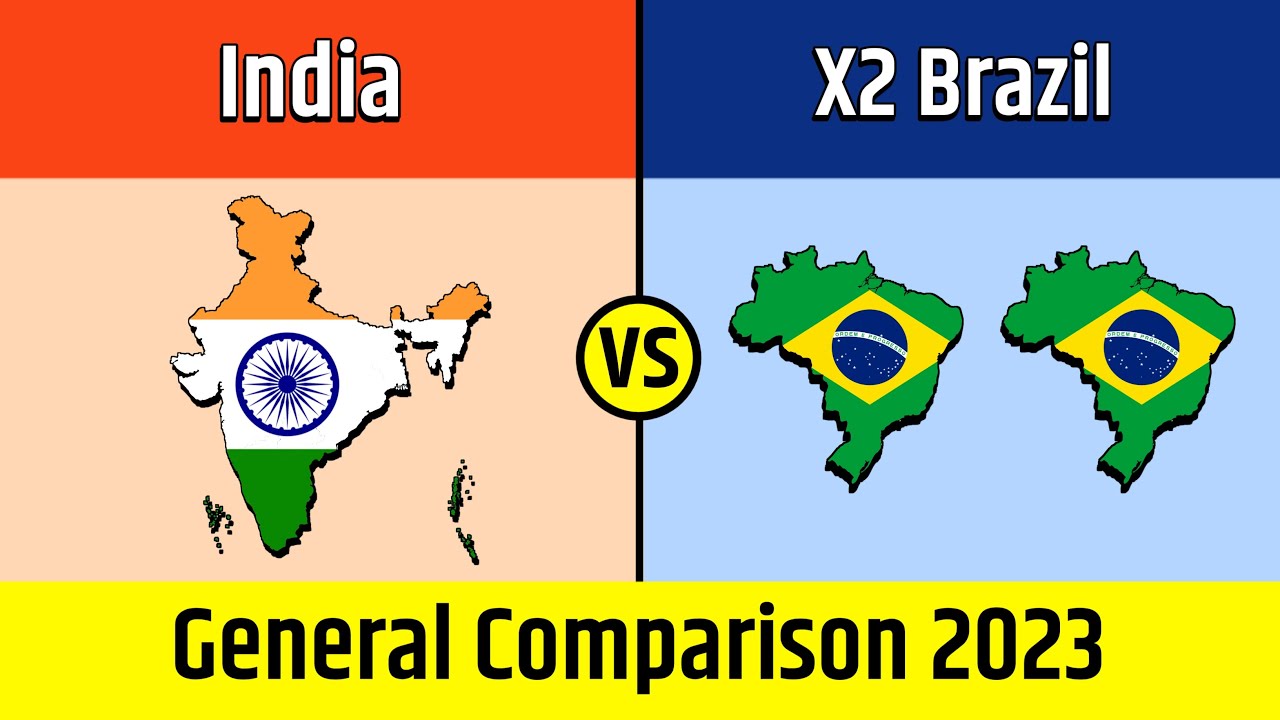 India vs x2 Brazil: General Comparison Video 2023 #dataverseofficial ...