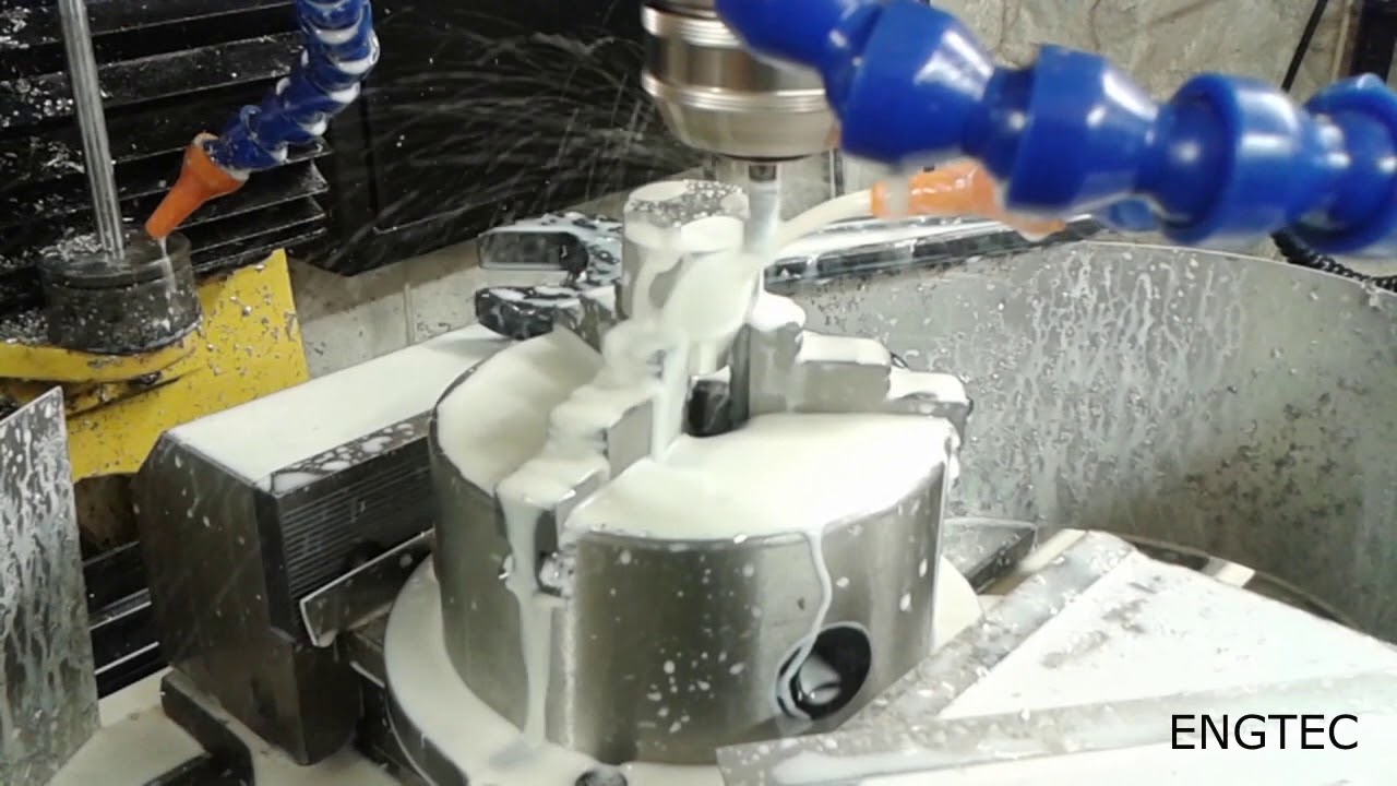 Milling hex on a nut. - YouTube