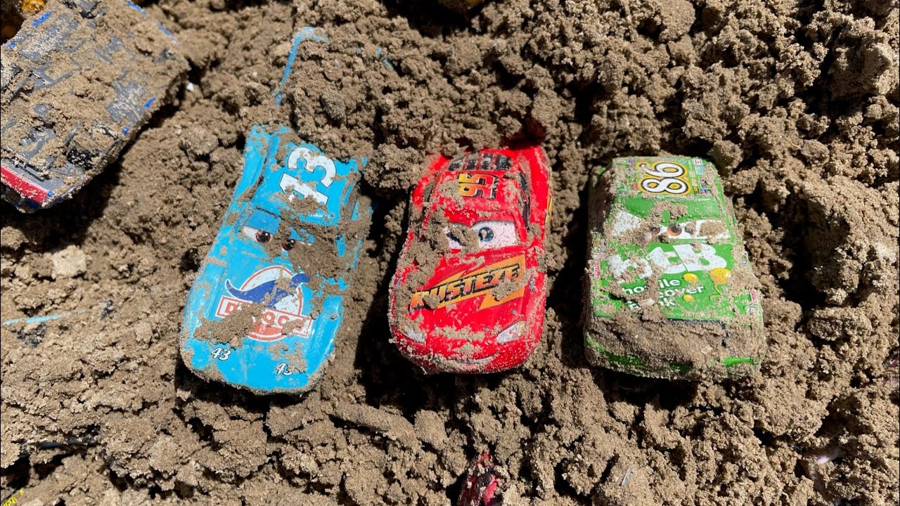 DIRTY CARS Disney Cars Beach Adventure!!! - YouTube