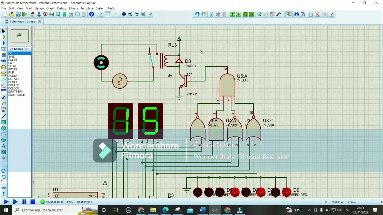 ADC0804 Control de temperatura con LM35 - YouTube