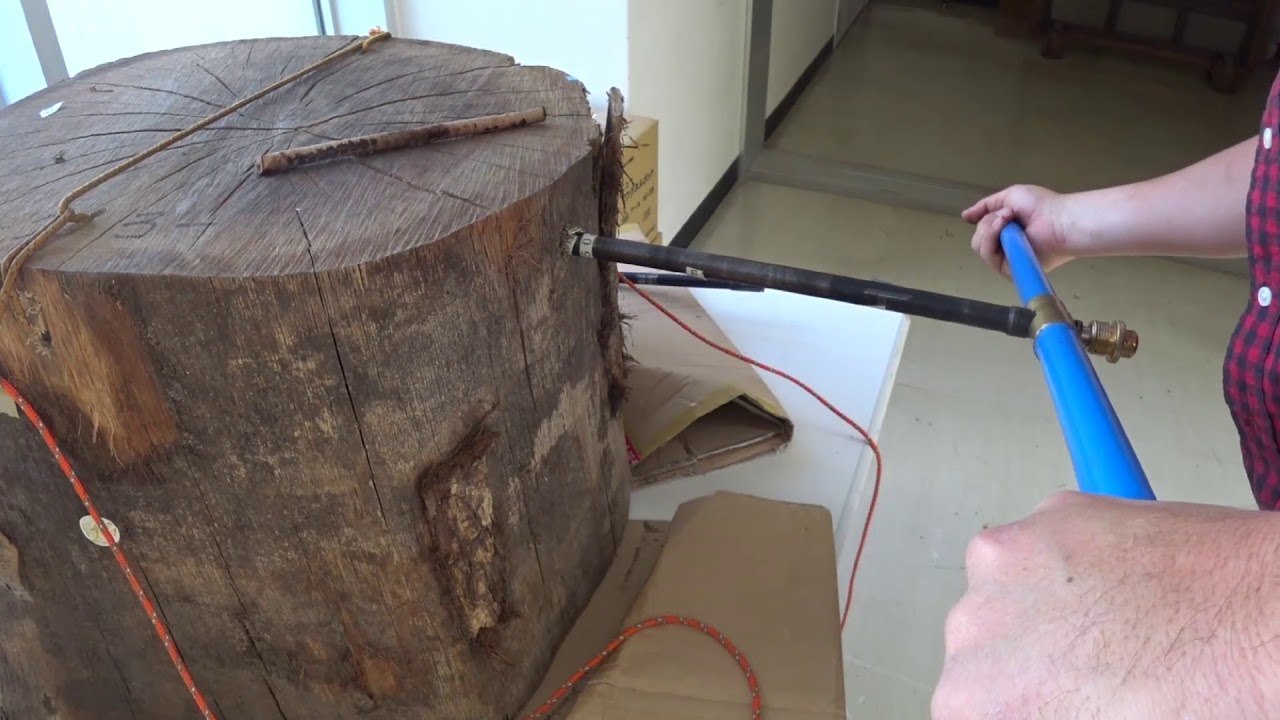 Sampling for dendroarchaeology - Haglof increment borer driven by Smart ...