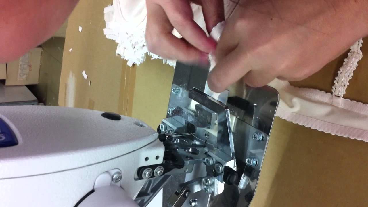 HAMS MHA-FTS100HA-B Automatic Hook tape sewing machie for brassiere ...