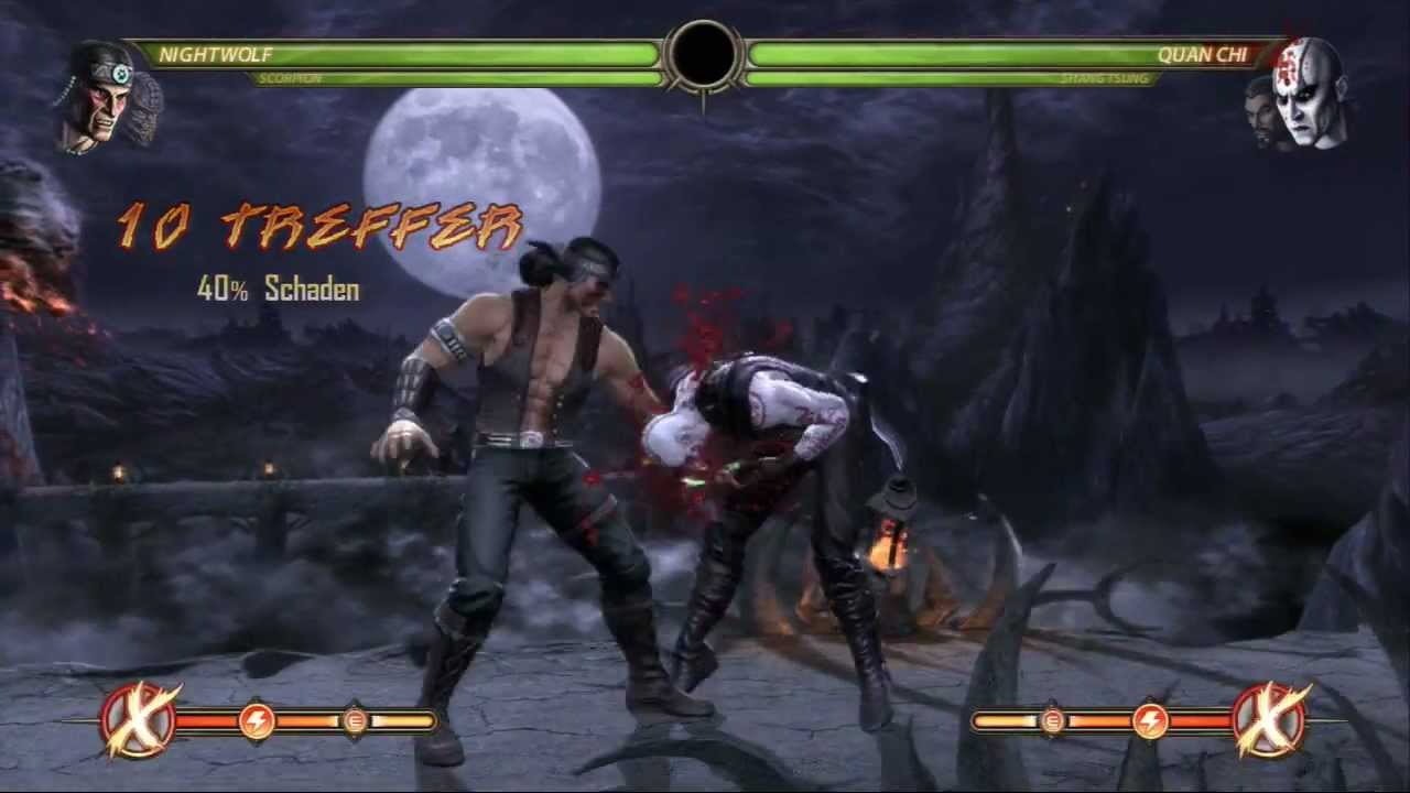 MK9 Nightwolf & Scorpion 60% (Midscreen) Tag Team Combo - YouTube