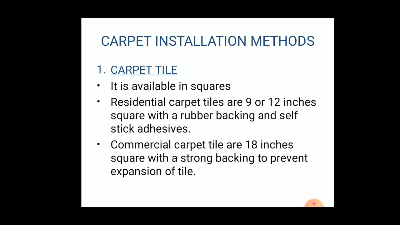 Carpet installation methods - YouTube