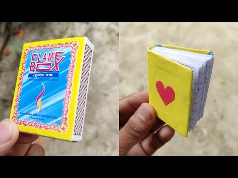 DIY Mini Notebook Make with Matchbox। Make Mini Notebook with Paper ...