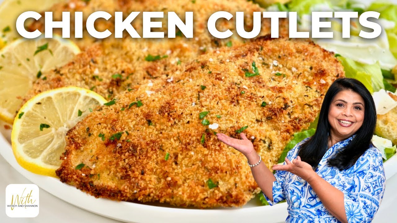 Easy Baked Chicken Cutlets Crispy Chicken Cutlets