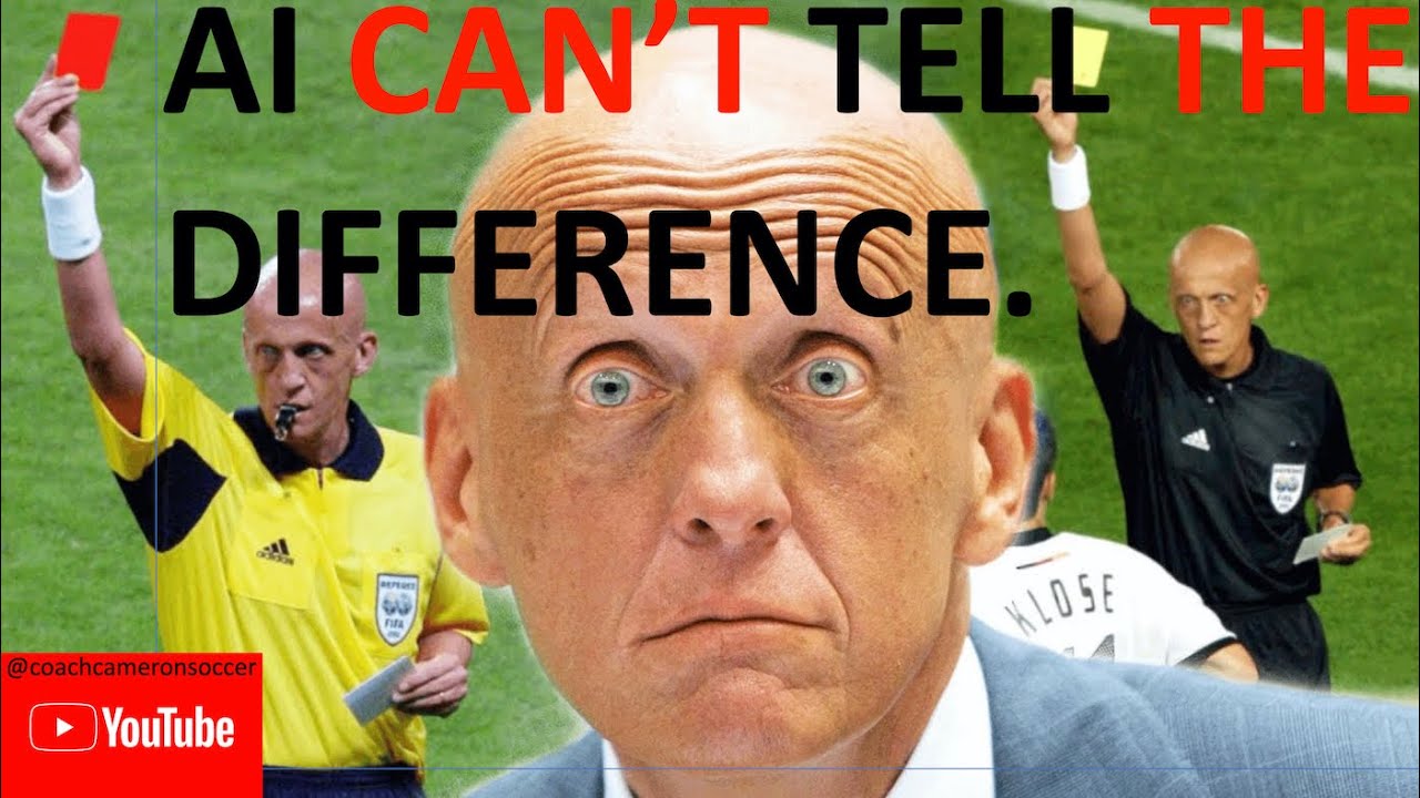 Bald Referee mistaken for soccer ball - YouTube
