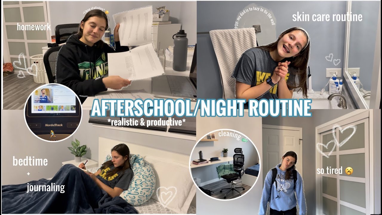 AFTERSCHOOL/NIGHT ROUTINE *realistic & productive* | junior year of ...