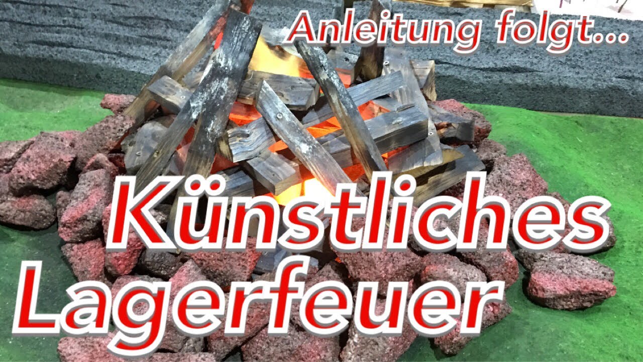 Kunst Lagerfeuer machen Feuer Selber bauen Anleitung folgt Fake Fire ...