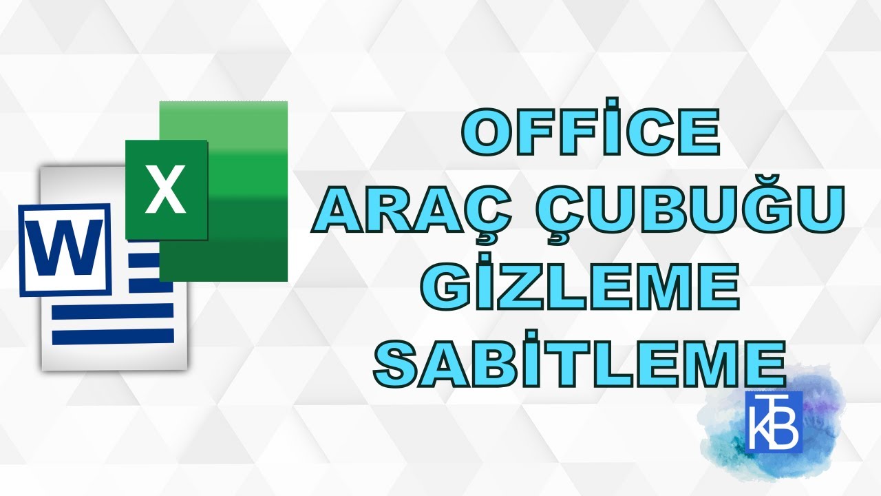 Office Araç çubuğu sabitleme, otomatik gizleme nasıl yapılır? - YouTube